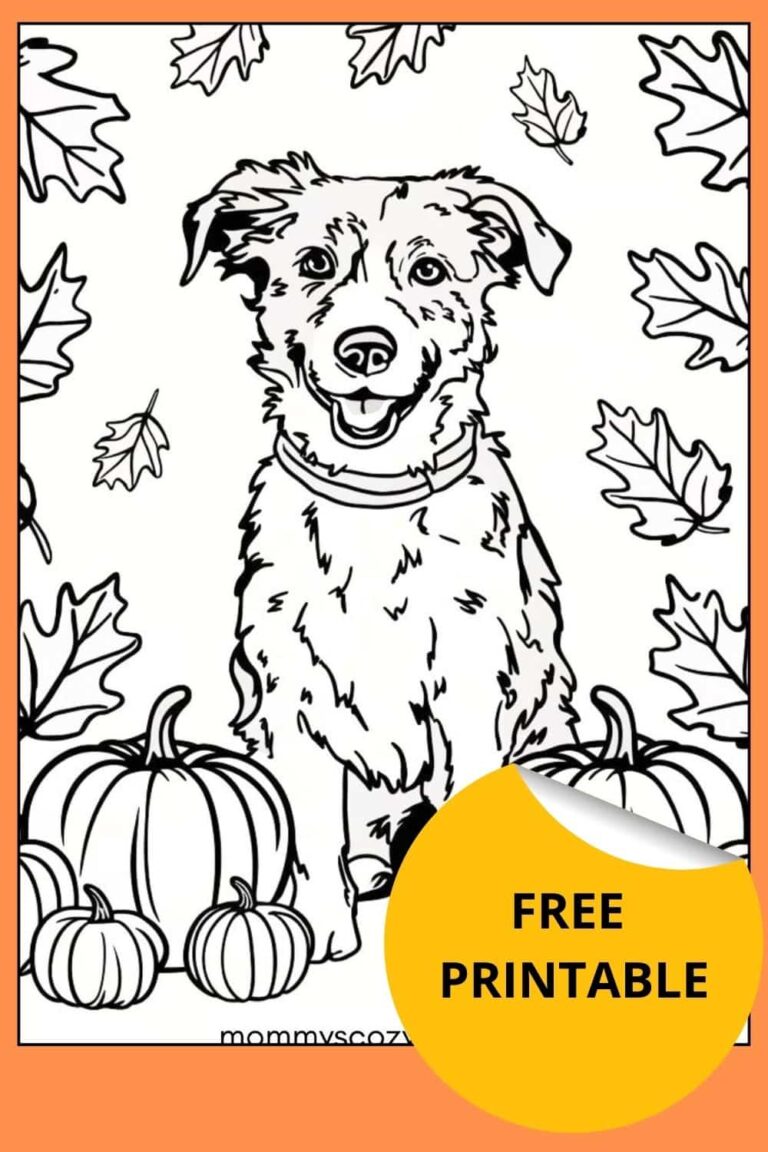 10 Printable Thanksgiving Dog Coloring Pages