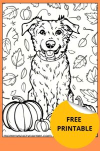 10 Printable Thanksgiving Dog Coloring Pages