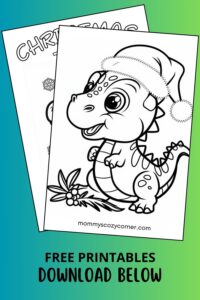 22 Christmas Dinosaur Coloring Pages Printables For Kids