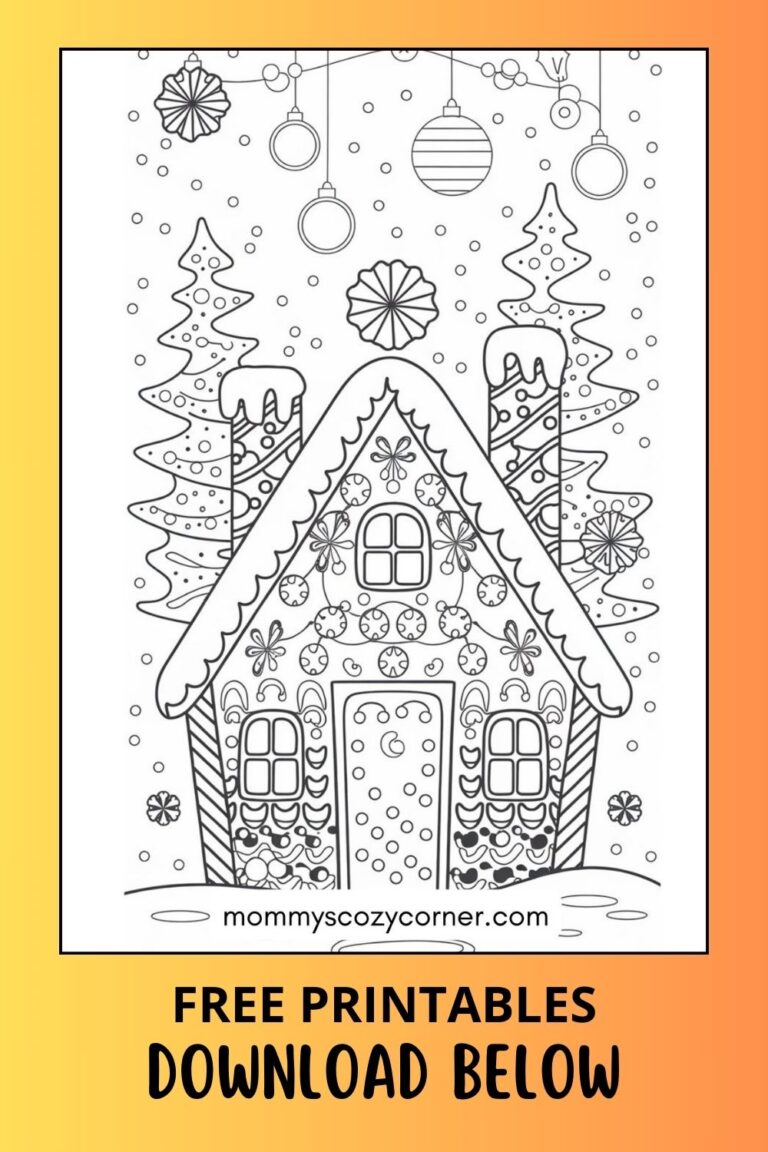 16 Gingerbread Houses Coloring Pages Printables For Kids