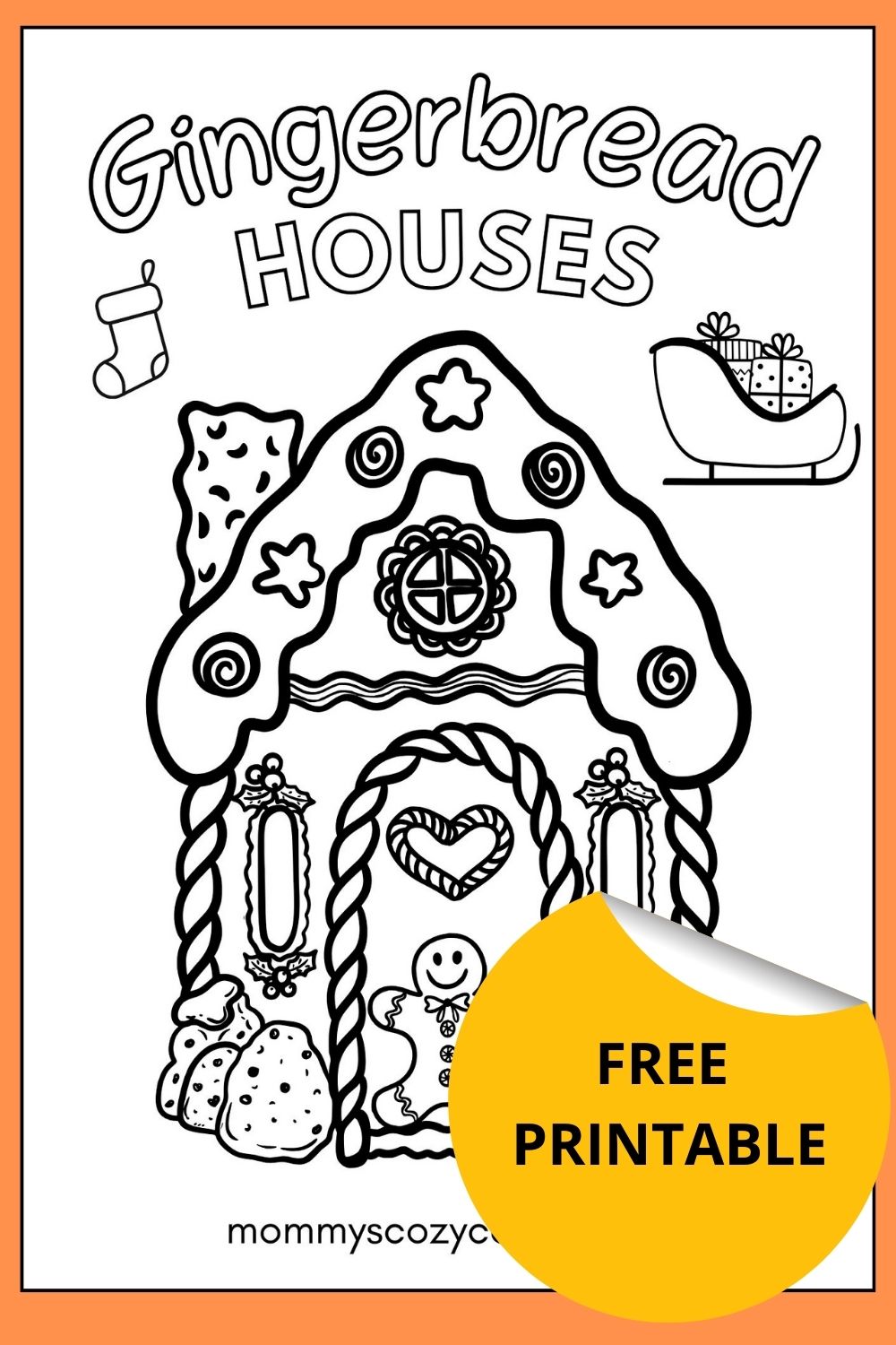 16 Gingerbread Houses Coloring Pages Printables For Kids