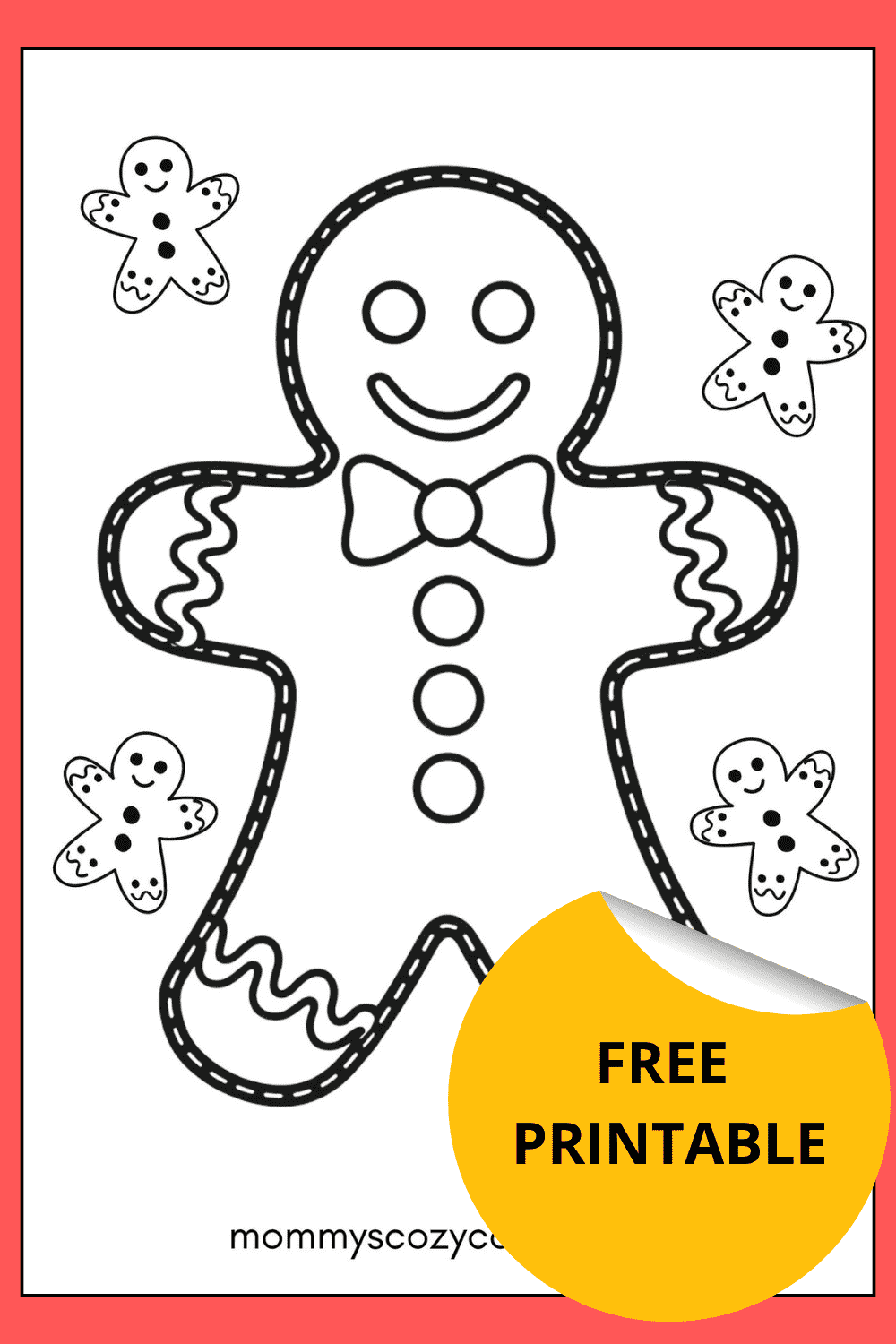 12 Gingerbread Men Coloring Pages Printables For Kids