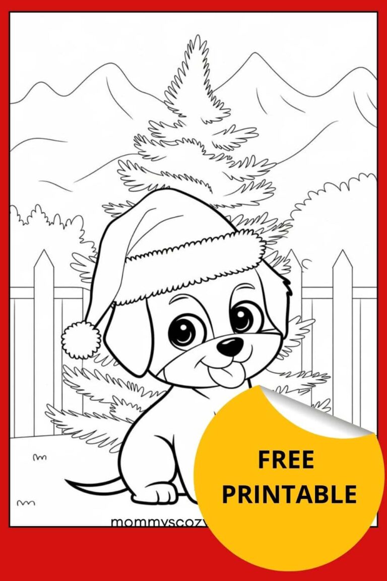 15 Christmas Dog Coloring Pages For Your Kids (Free Printables)