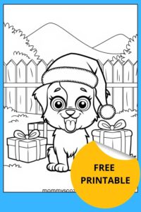 15 Christmas Dog Coloring Pages For Your Kids (Free Printables)