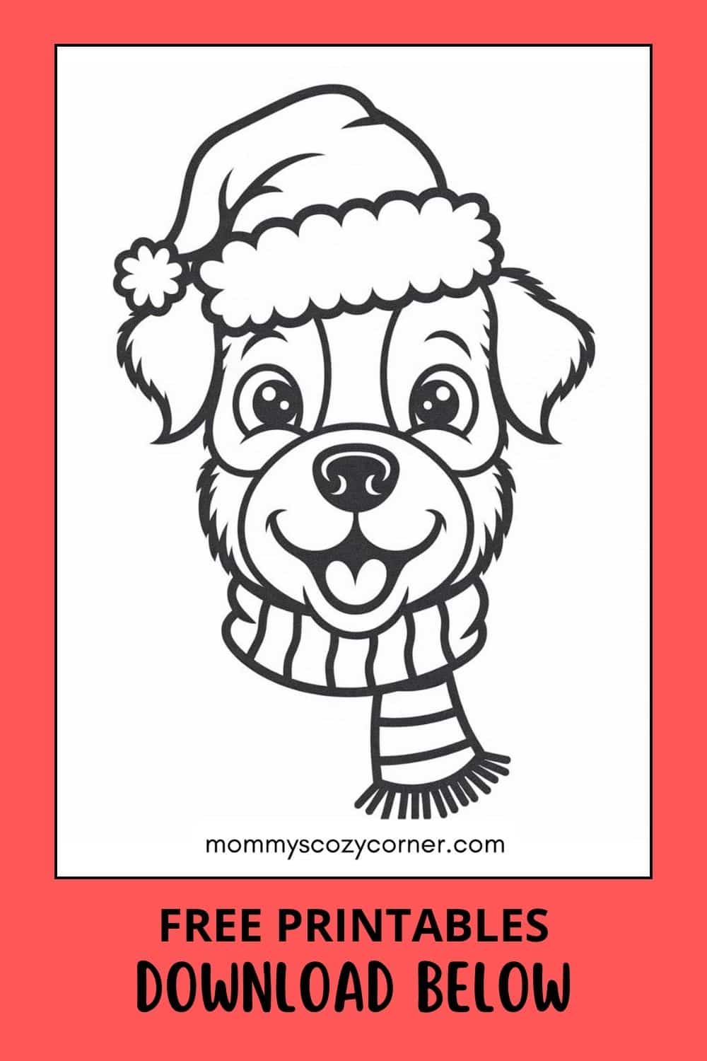 15 Christmas Dog Coloring Pages For Your Kids (Free Printables)