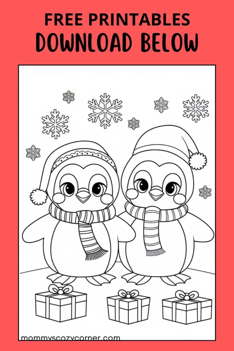 21 Cute Penguin Coloring Pages (Free Printables)
