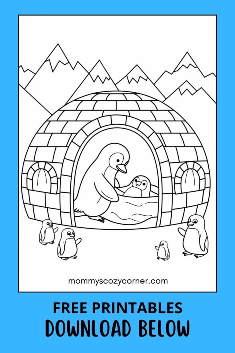 21 Cute Penguin Coloring Pages (Free Printables)