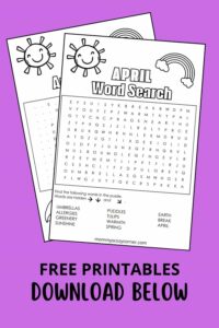 7 Free Printable April Activities for Kids