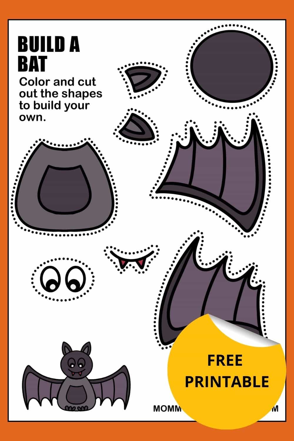 2 Build Your Own Bat Halloween Activities For Kids