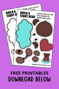 3 Teddy Bear Build your Own Activity For Kids