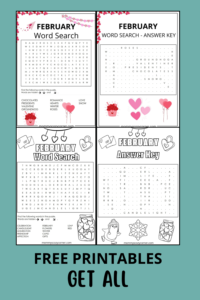2 February Word Search Printables And Coloring Pages
