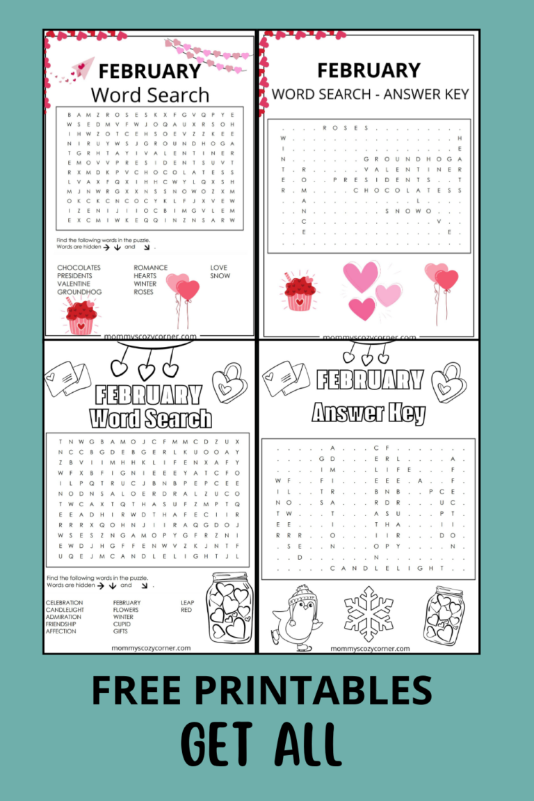 2 February Word Search Printables And Coloring Pages