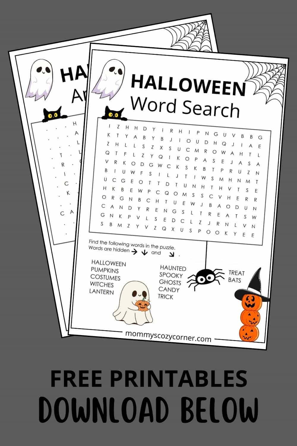 2 Halloween Word Search Printables - Free Worksheets For Kids