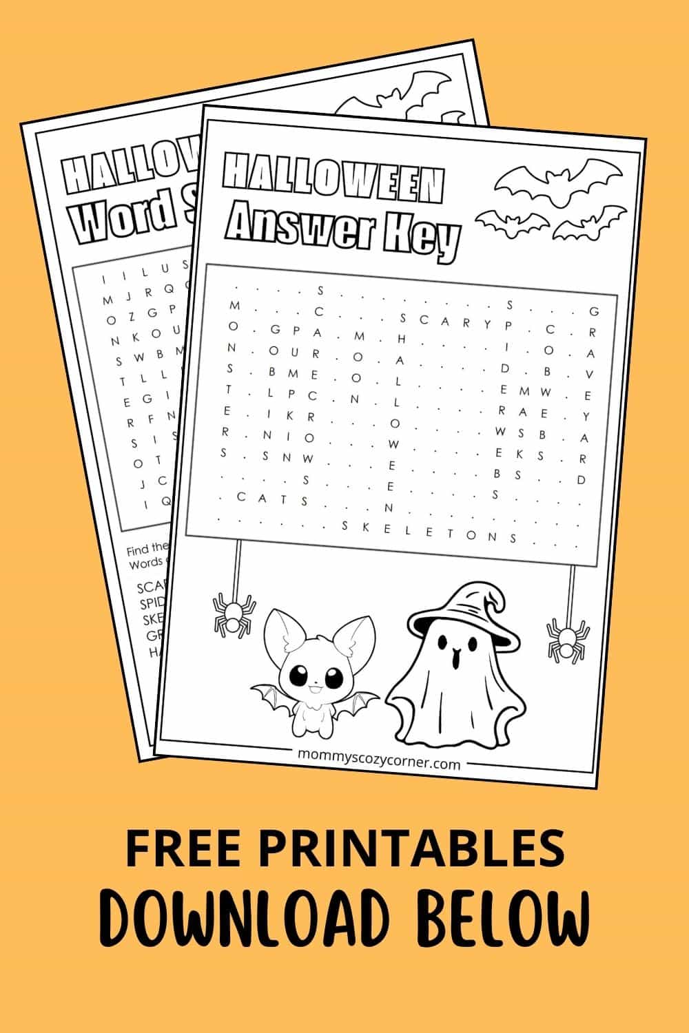 2 Halloween Word Search Printables - Free Worksheets For Kids