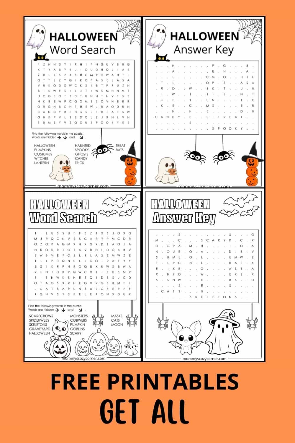 2 Halloween Word Search Printables - Free Worksheets For Kids