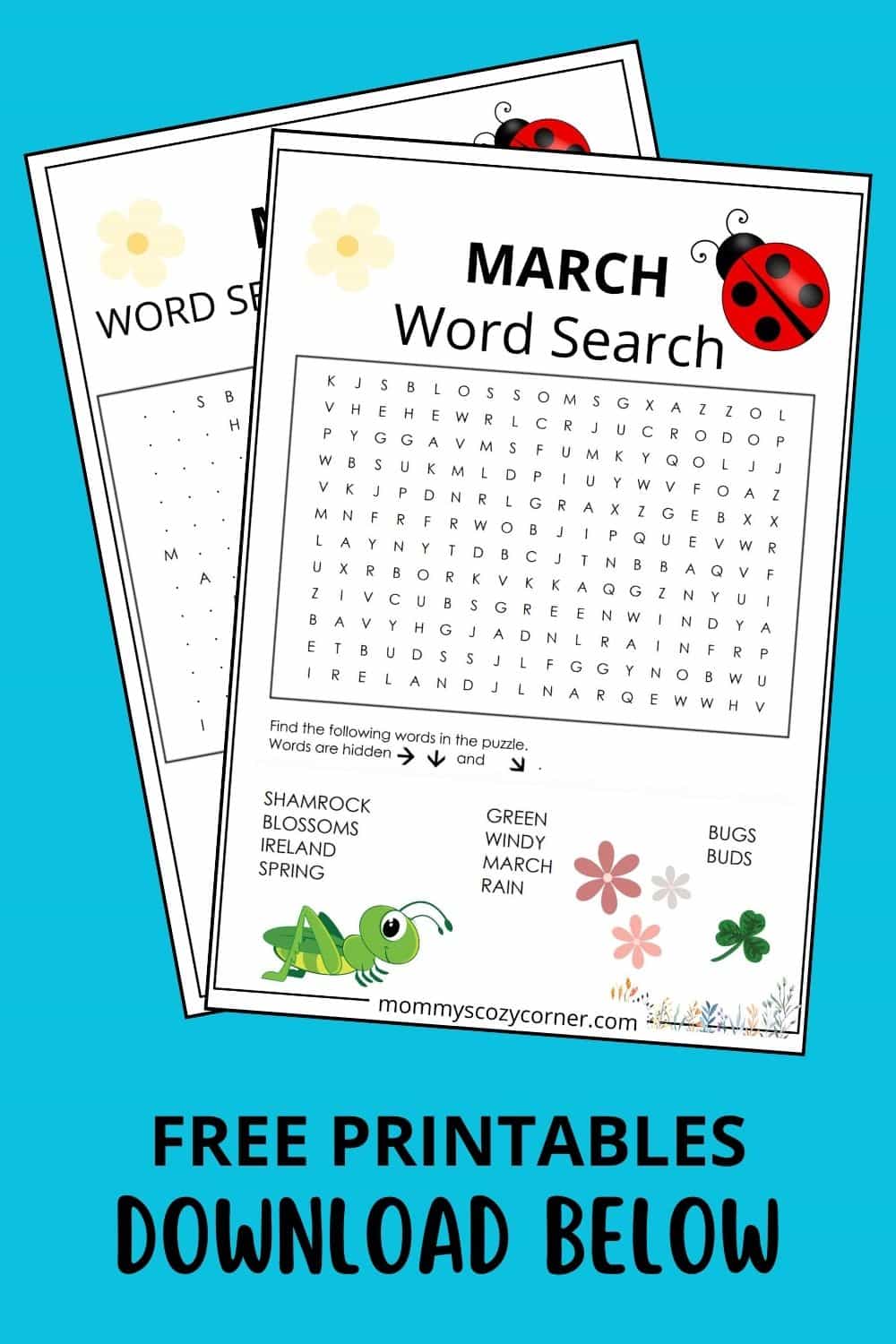 2 March Word Search Printables For Kids