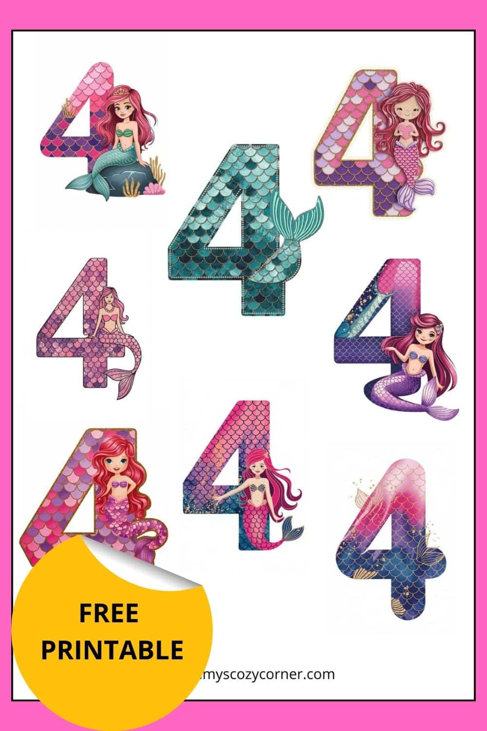 9 Mermaid Cake Toppers For Fourth Birthday
