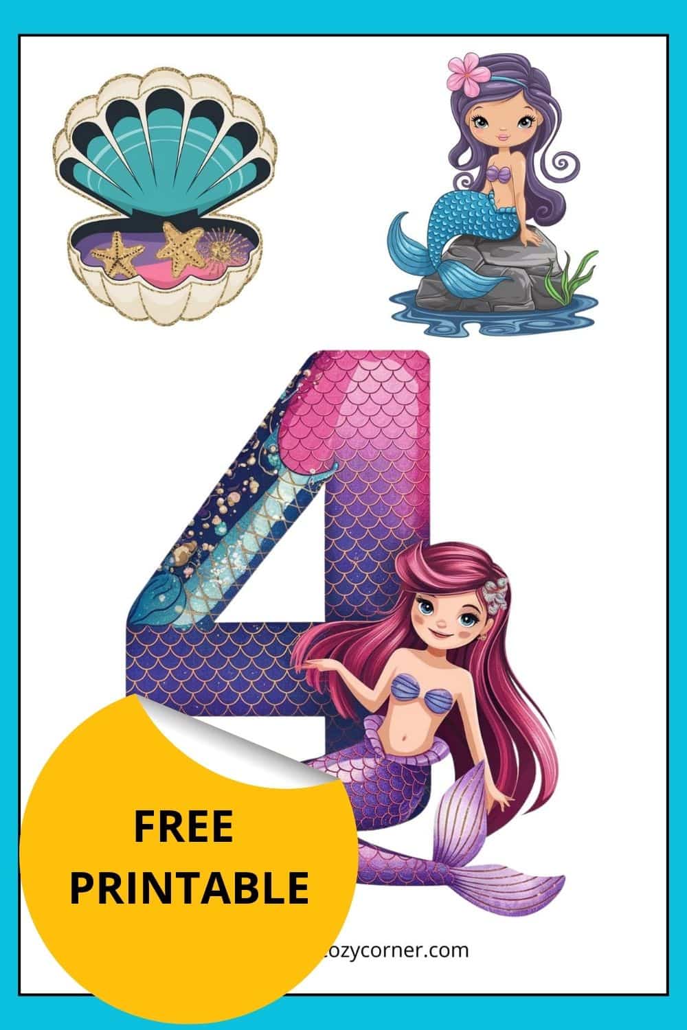 9 Mermaid Cake Toppers For Fourth Birthday