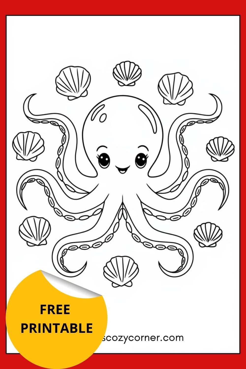10 Cute Octopus Coloring Pages For Your Kids - Free Printables