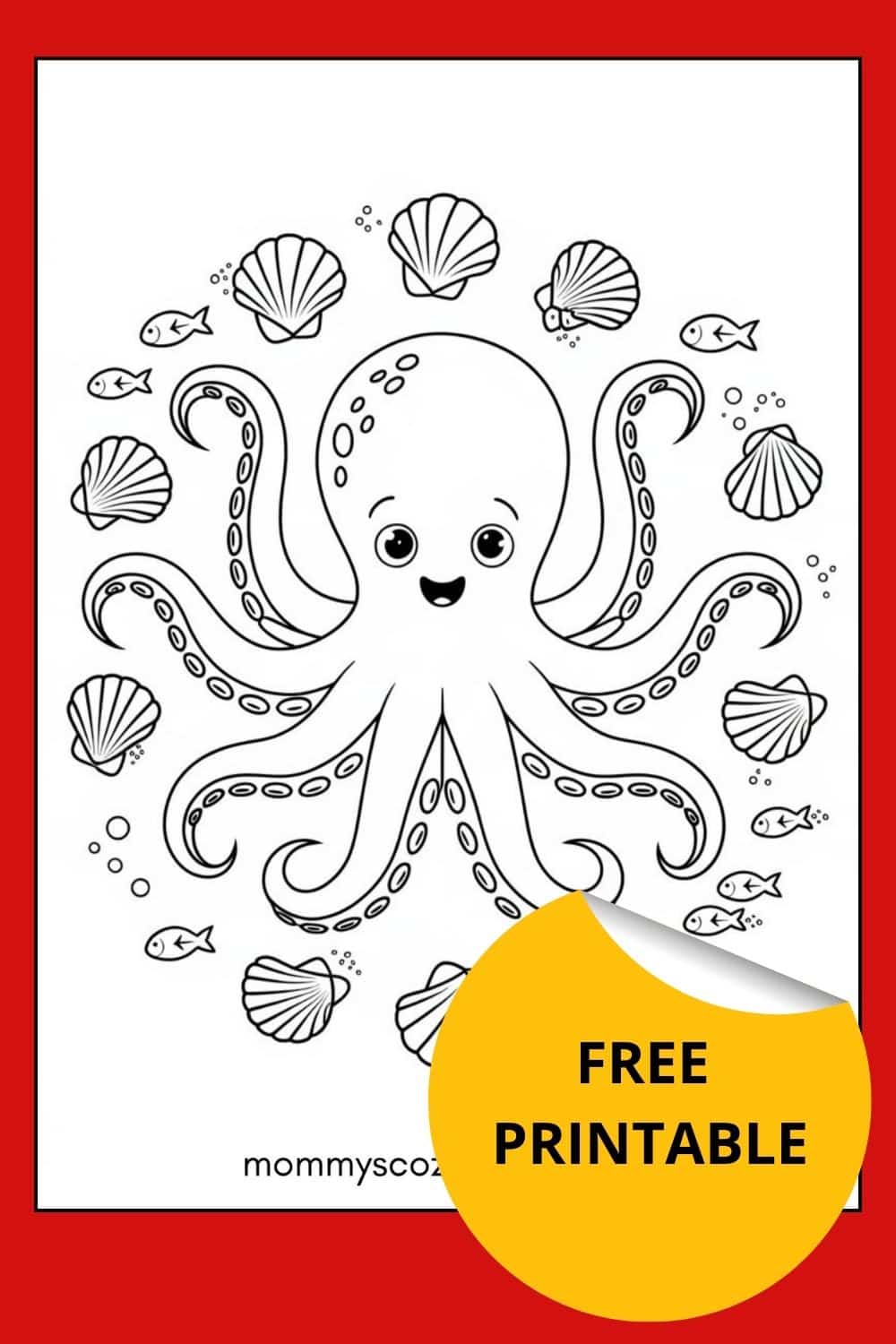 10 Cute Octopus Coloring Pages For Your Kids - Free Printables