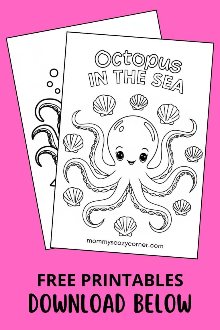 10 Cute Octopus Coloring Pages For Your Kids - Free Printables