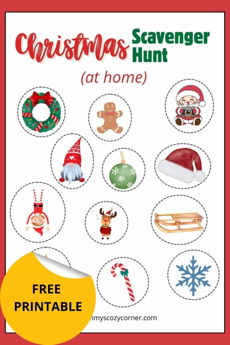 Free Christmas Scavenger Hunt Printable to Do At Home