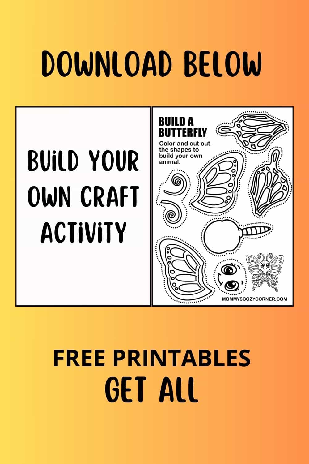 Free Build Your Own Butterfly Craft Activity Printable