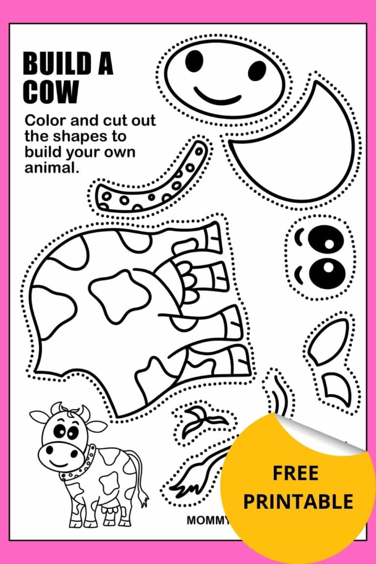 2 Build Your Own Cow Craft Activity Printables