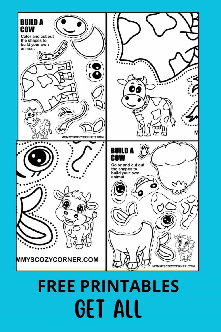 2 Build Your Own Cow Craft Activity Printables