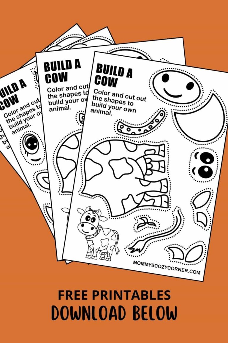 2 Build Your Own Cow Craft Activity Printables