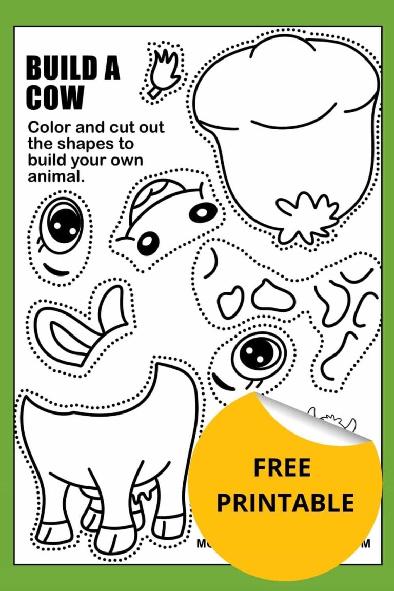2 Build Your Own Cow Craft Activity Printables