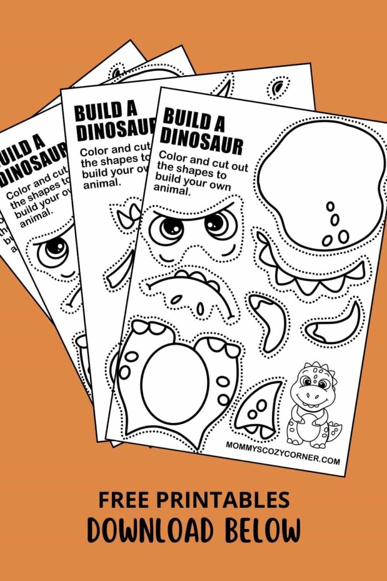 2 Build Your Own Dinosaur Craft Activity Printables