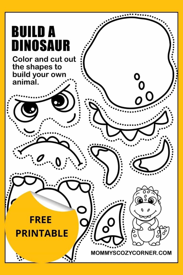 2 Build Your Own Dinosaur Craft Activity Printables