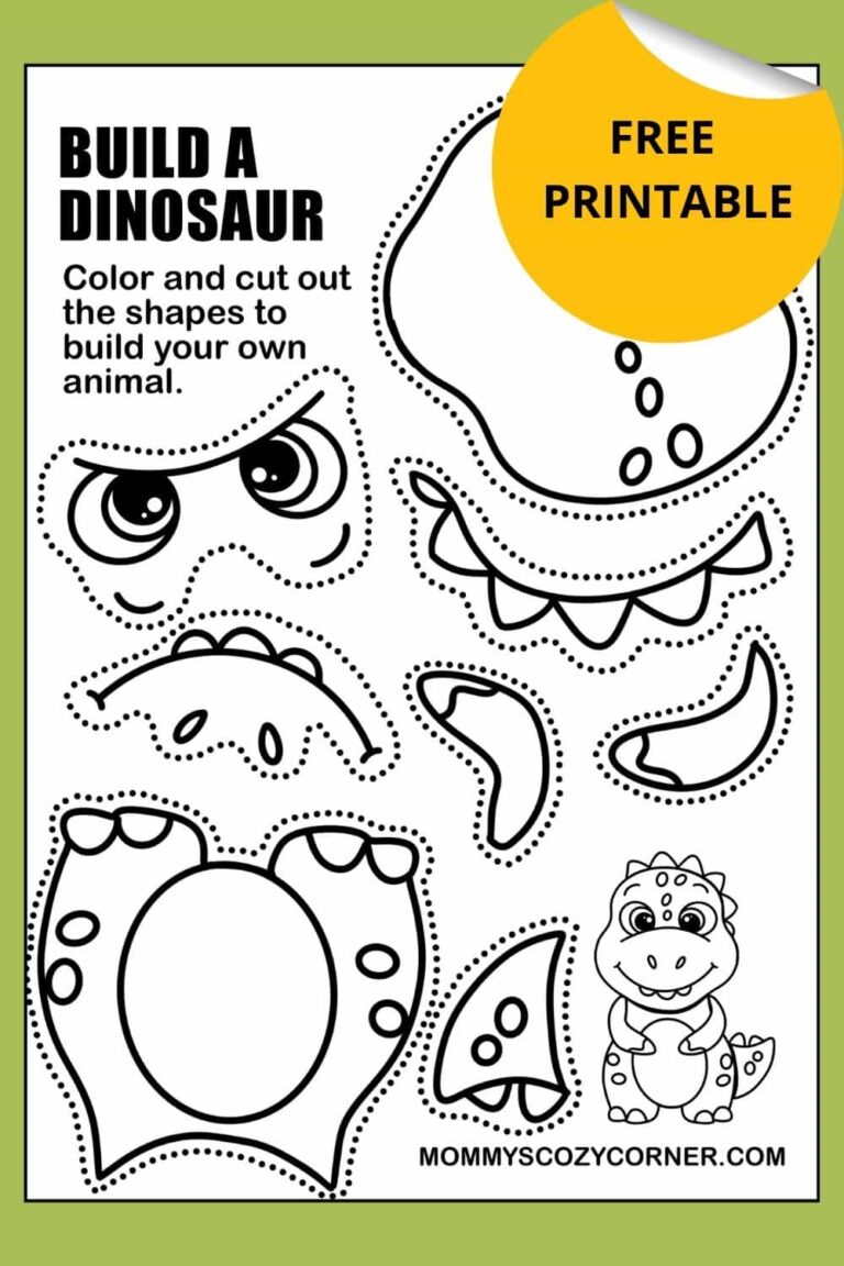 2 Build Your Own Dinosaur Craft Activity Printables