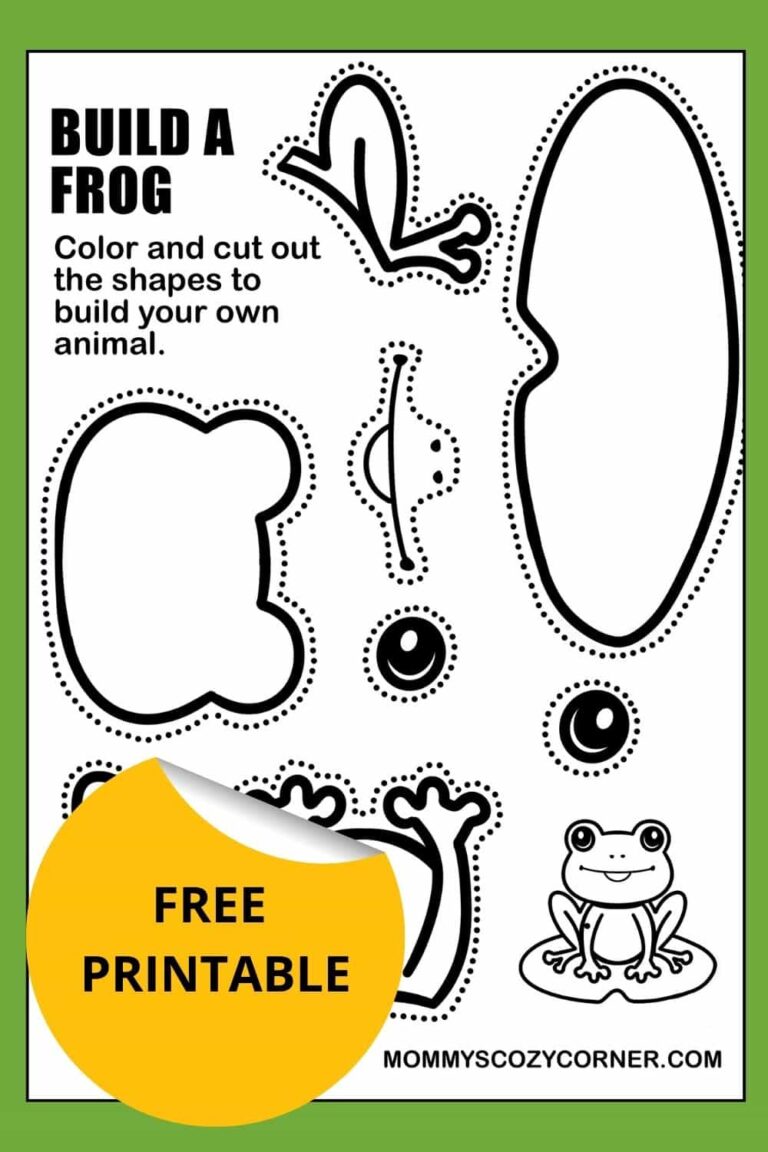 2 Build Your Own Frog Craft Activity Printables