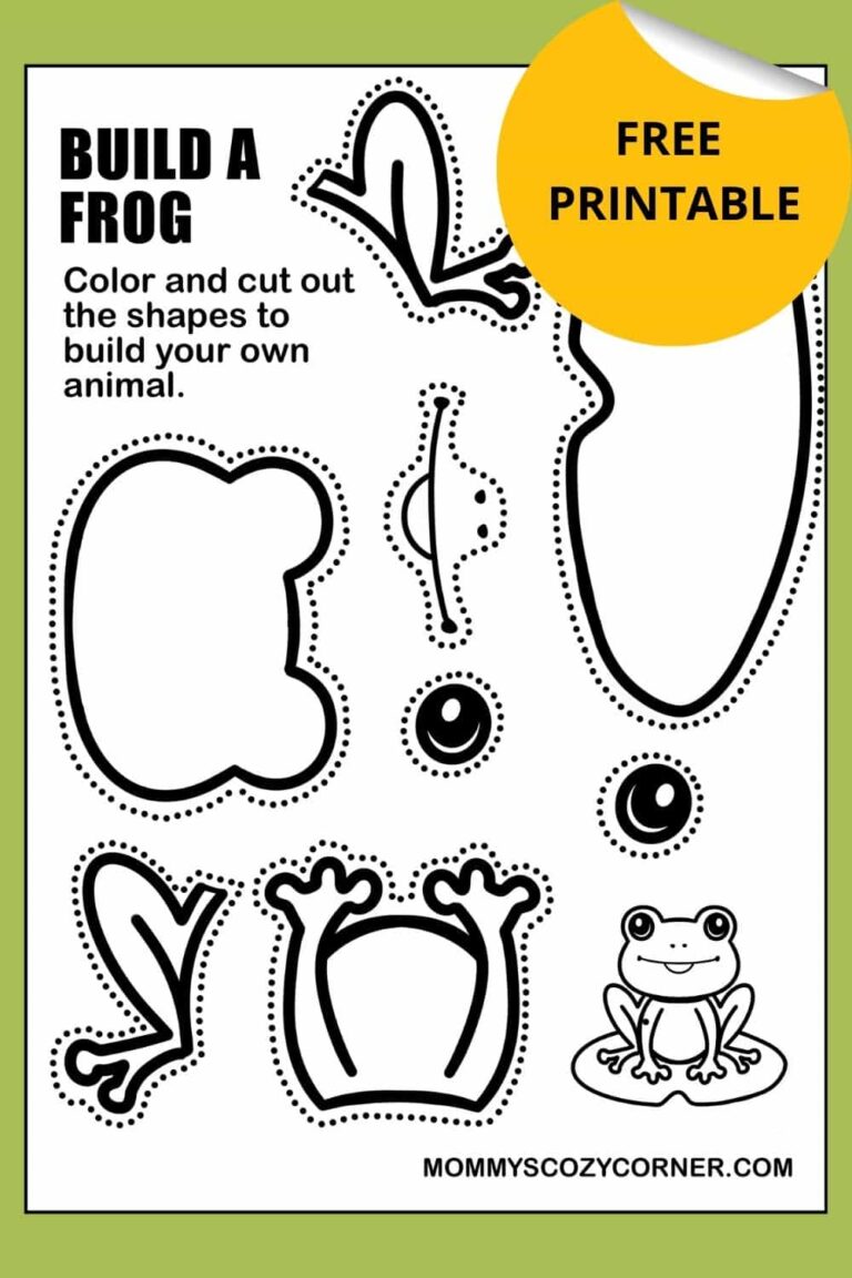 2 Build Your Own Frog Craft Activity Printables