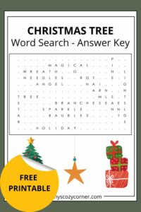 3 Christmas Tree Word Search Printables For Kids With Answer Keys