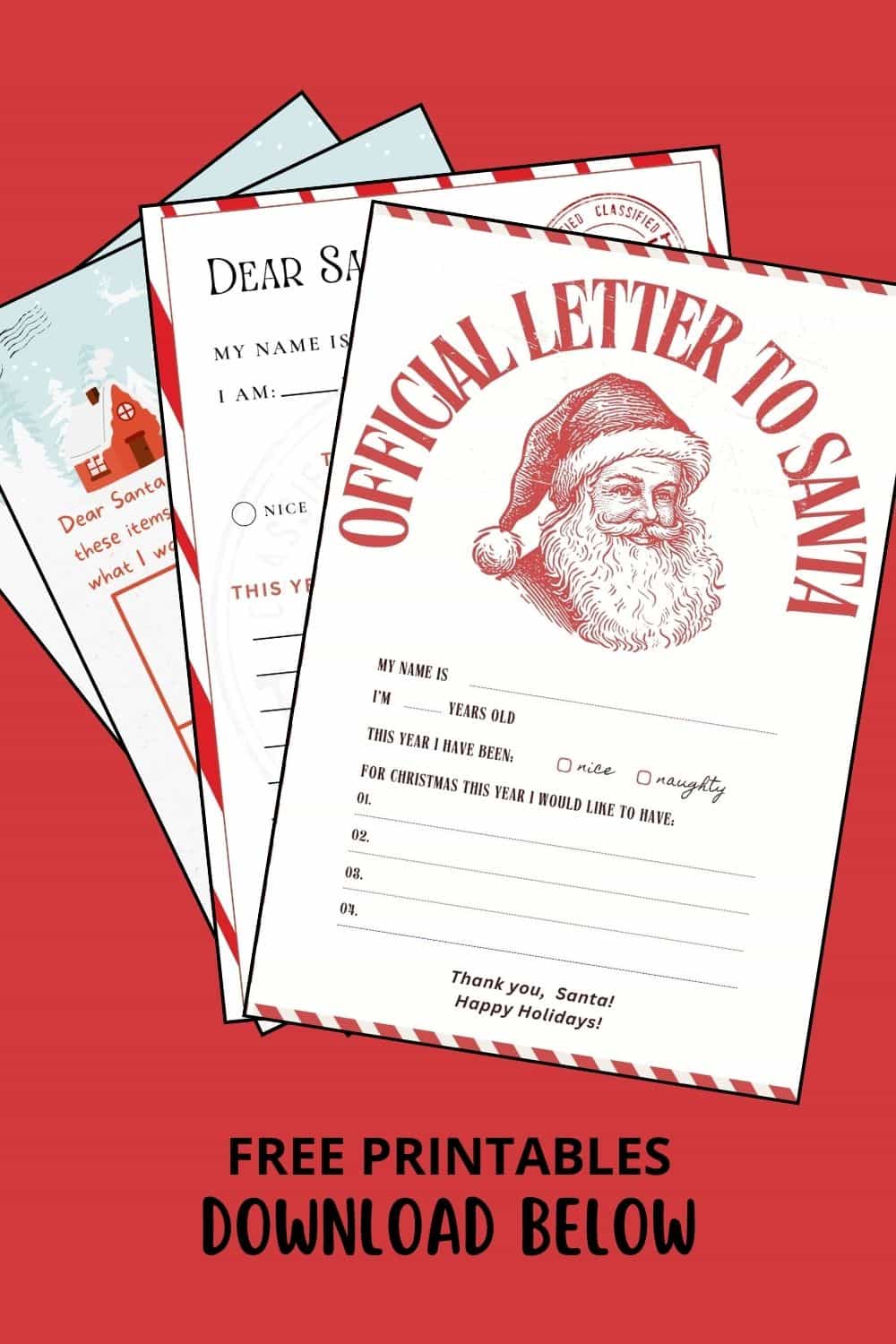 6 Santa Wishlist Printables With Santa Addressed Envelope