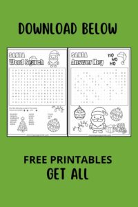 3 Santa Word Search Printables For Kids With Answer Keys