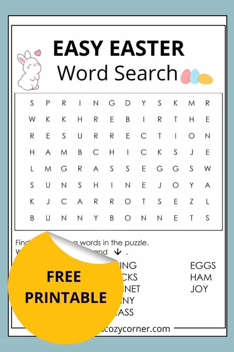 9 Free And Fun Easter Word Search With Answer Keys Printables For Kids