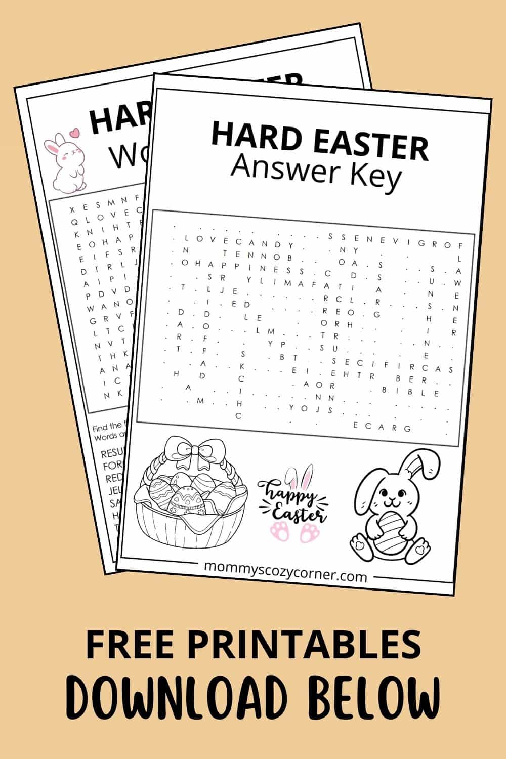 3 Free Hard Easter Word Search Printables With Answer Keys