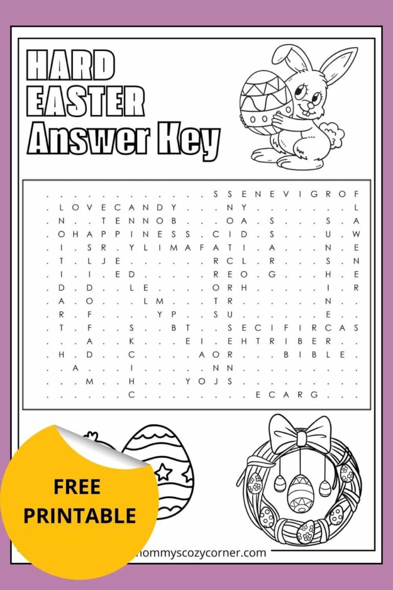 3 Free Hard Easter Word Search Printables With Answer Keys
