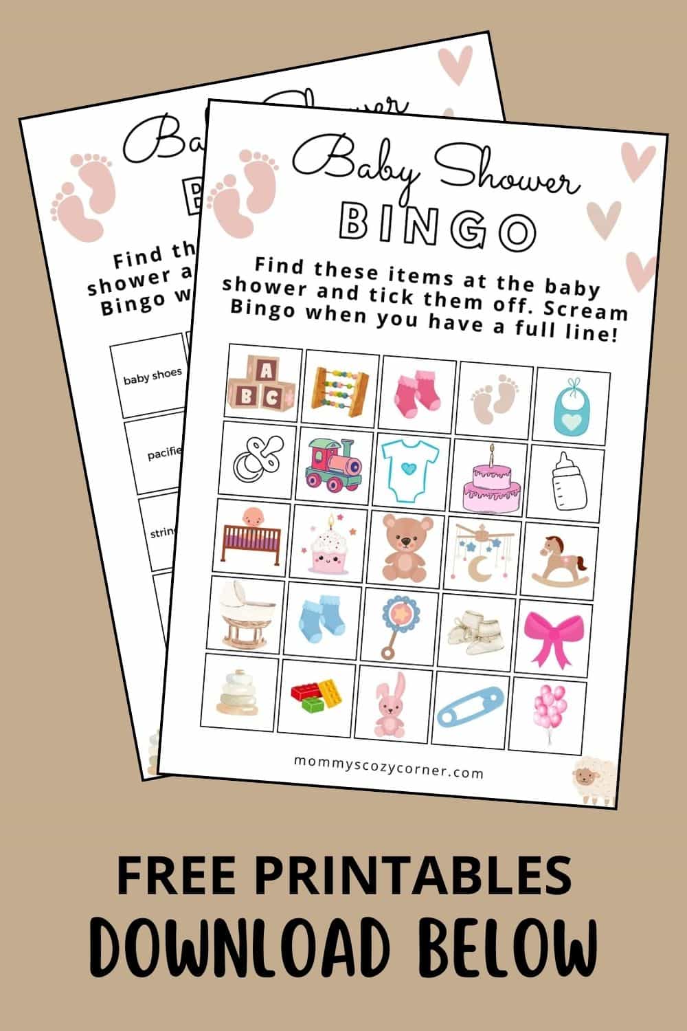 6 Free Baby Shower Bingo Cards To Have Fun With Everyone