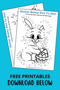 2 Bunny Connect The Dots Printables For Kids