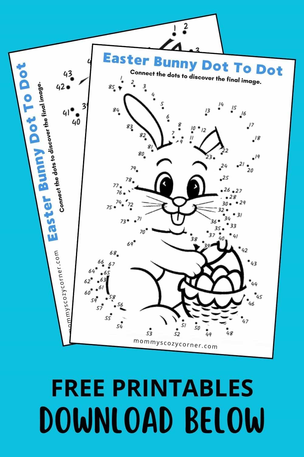 2 Bunny Connect The Dots Printables For Kids