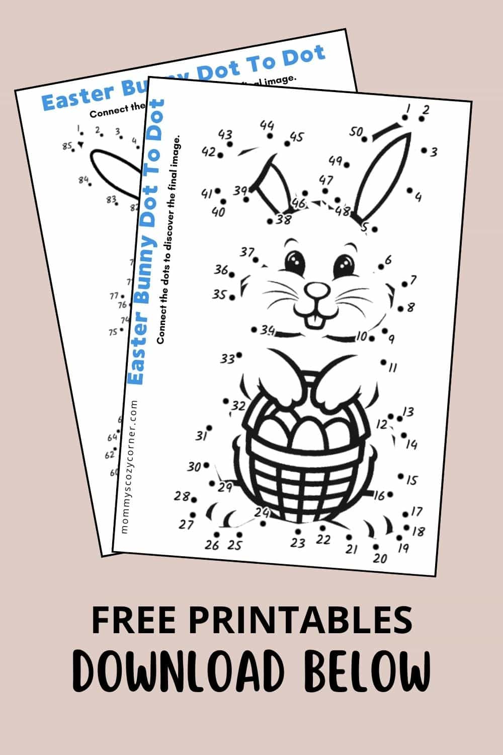 2 Bunny Connect The Dots Printables For Kids