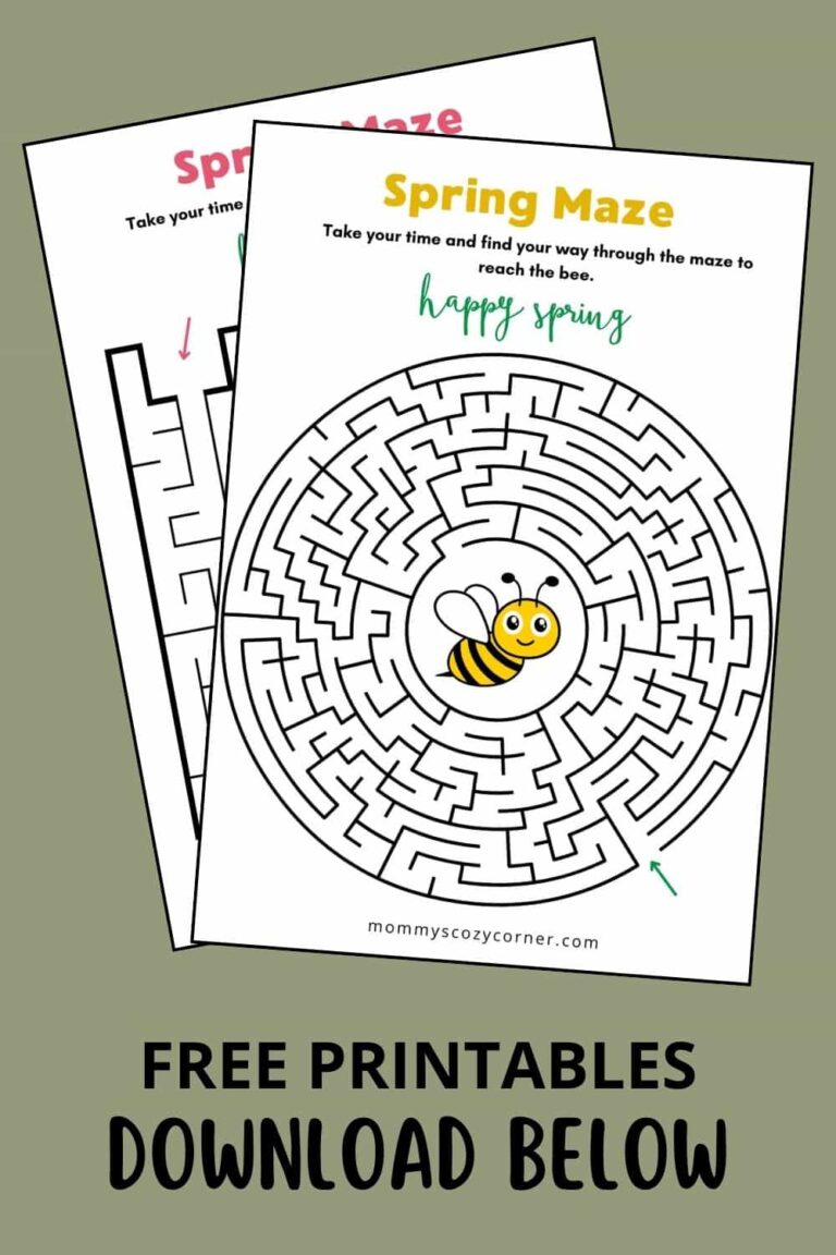 4 Free Spring Maze Printable Games For Kids