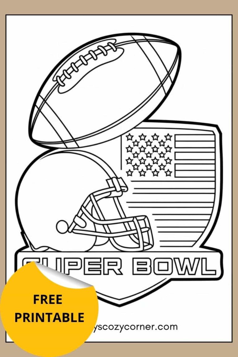 13 Free Superbowl Coloring Pages Printables