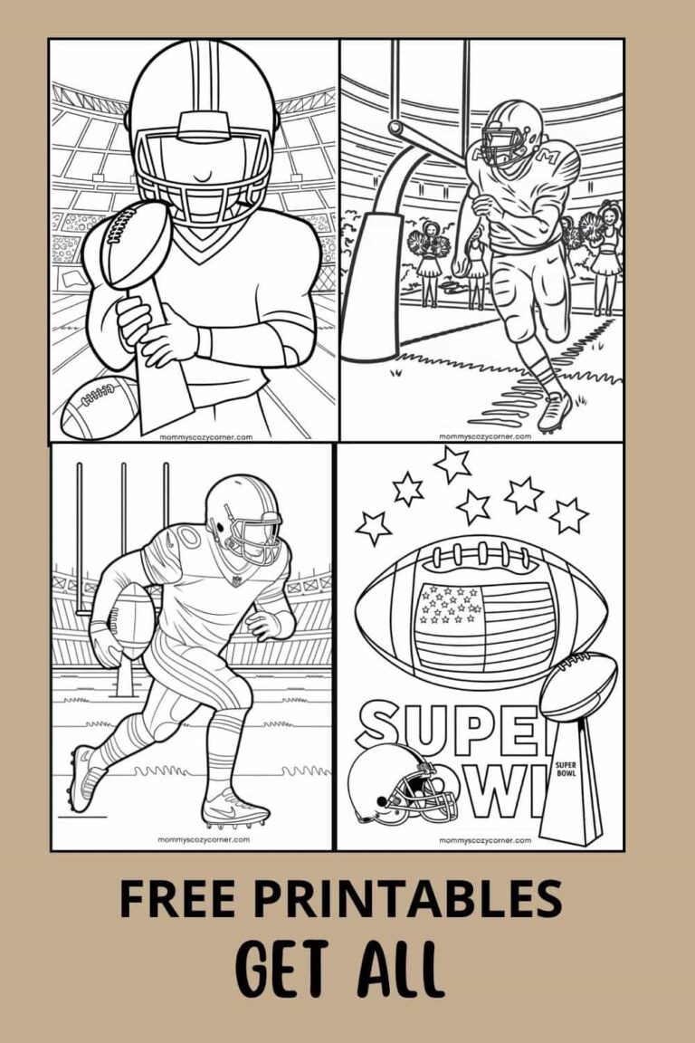 13 Free Superbowl Coloring Pages Printables