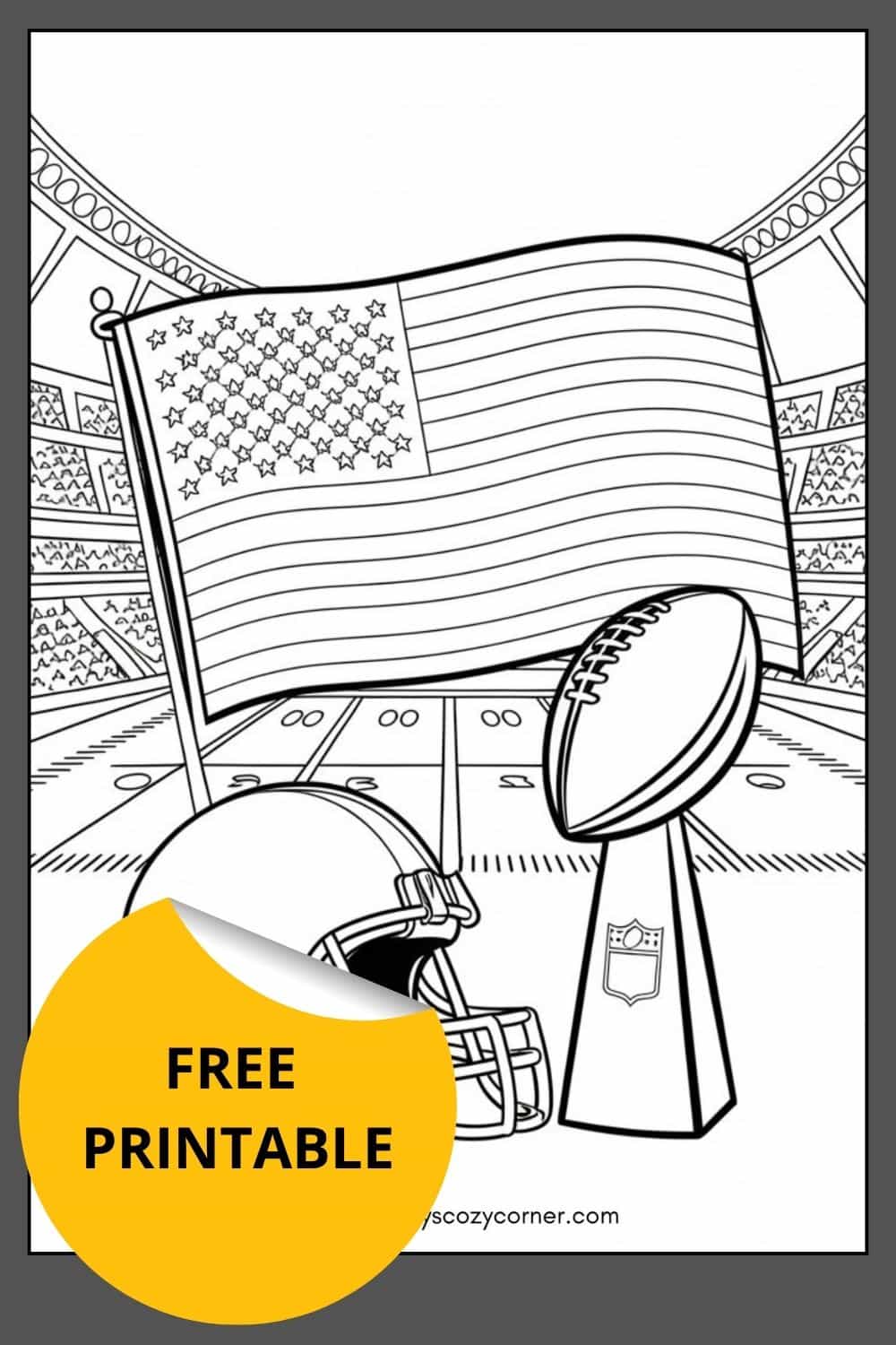 13 Free Superbowl Coloring Pages Printables